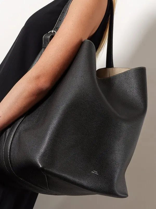 TOTEME Belted Leather Tote Shoulder Bag