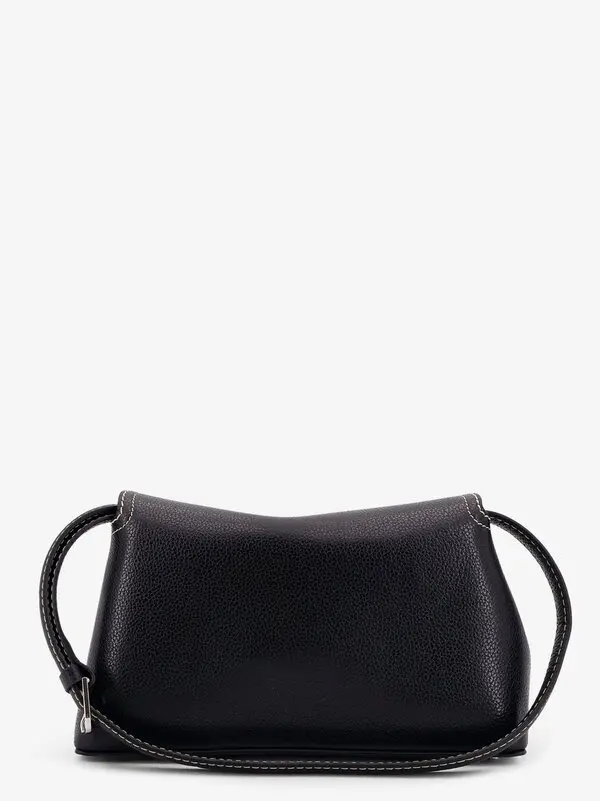 TOTEME Leather Clutch With Contrasting Stitching - Black