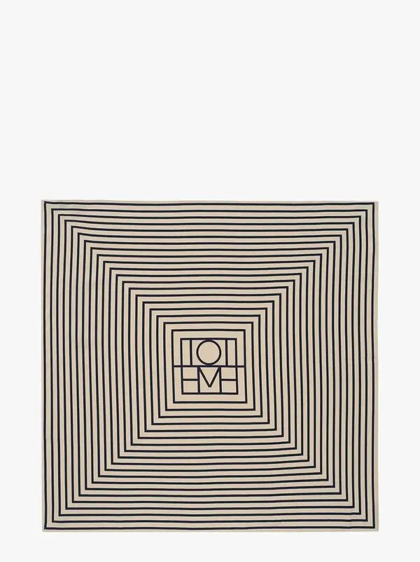 TOTEME Monogram Silk Foulard - Beige