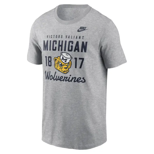 Nike Michigan Legacy Stacked Est College T-shirt - Grey