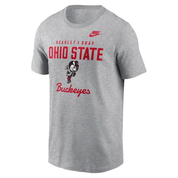 Nike Ohio State Legacy Stacked Est College T-shirt - Grey