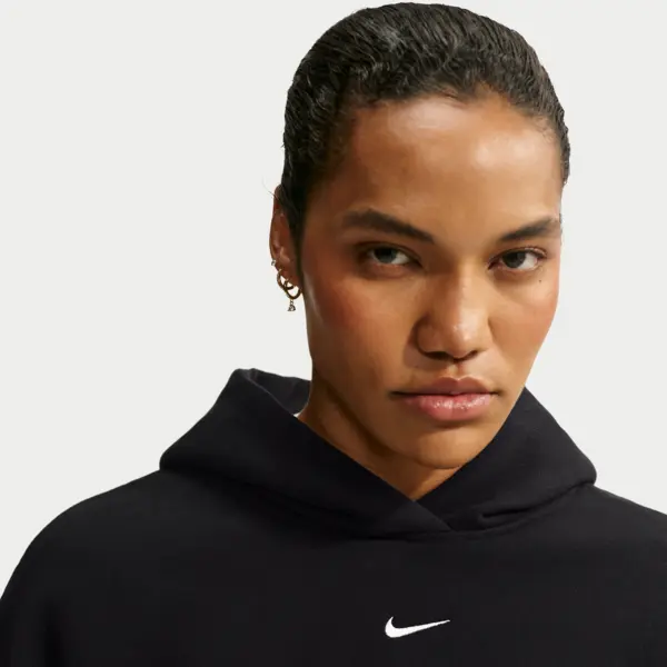 Nike Studio Fleece Medium Weight Oversized Cropped Hoodie