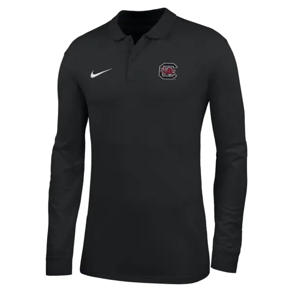 Nike South Carolina Victory Dri-fit College Long-sleeve Polo - Black