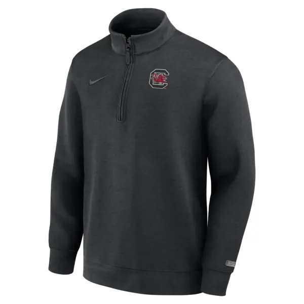 Nike South Carolina Coaches Dri-fit College Long-sleeve 1/2-zip Top - Black