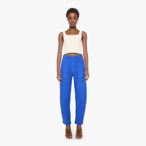 MOTHER The Fangirl Fatigue Flood Dazzling Pants - Blue