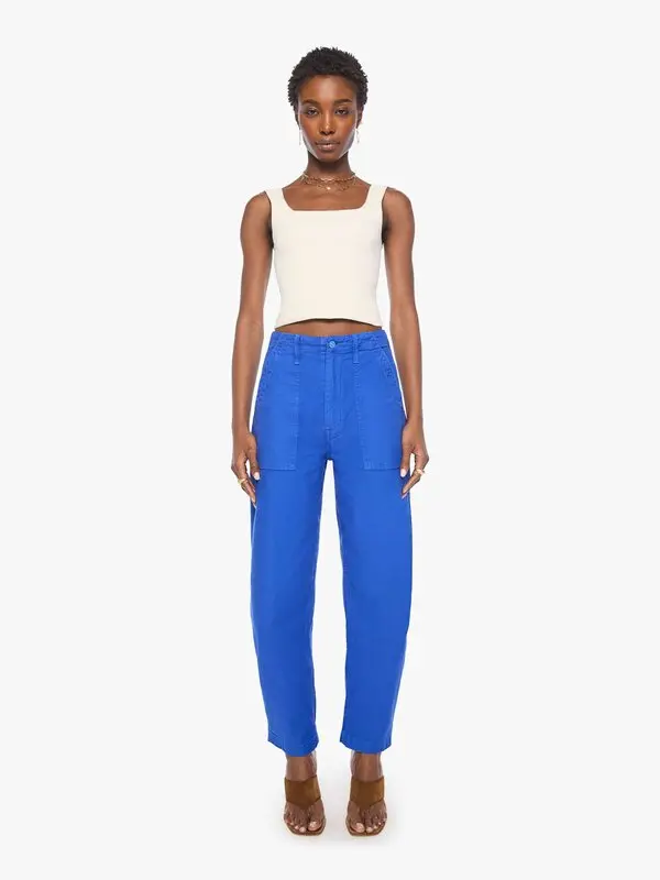MOTHER The Fangirl Fatigue Flood Dazzling Pants - Blue