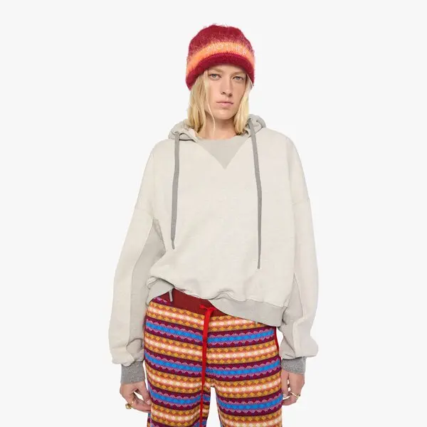 MOTHER The Half Base Hoodie - Grey