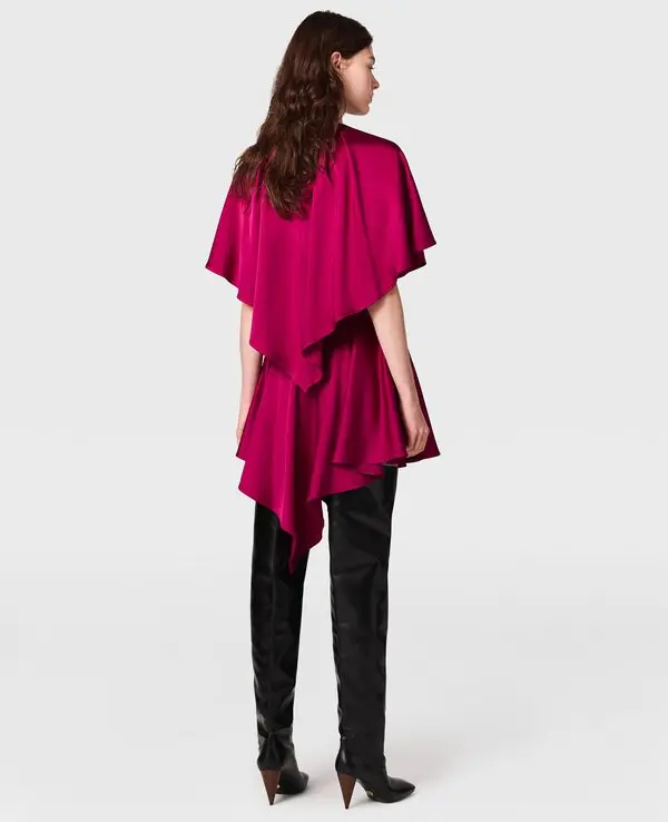Stella McCartney Tiered Pleated Satin Mini Dress
