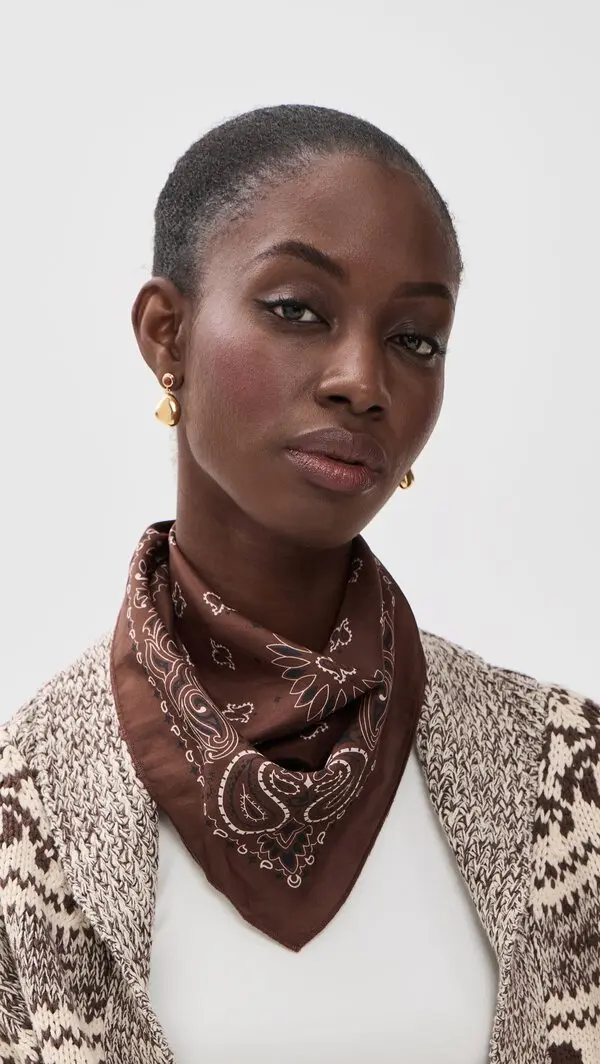 The Great. The Silk Bandana - Chocolate