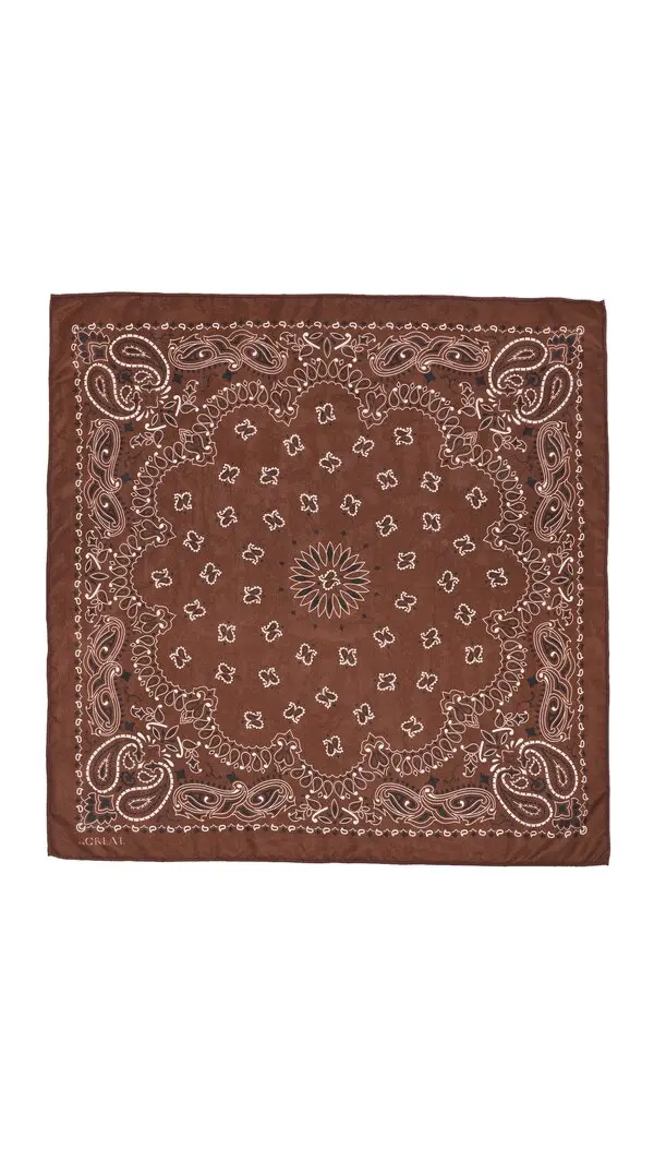 The Great. The Silk Bandana - Chocolate