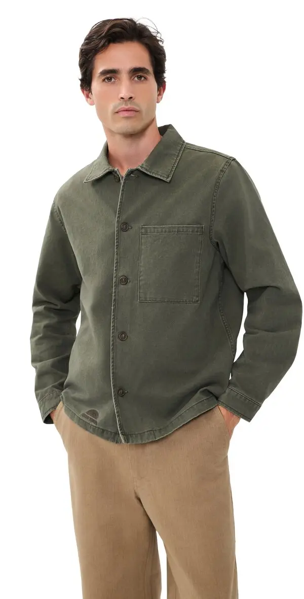 RHYTHM Field Guide Shirt - Stone (olive)