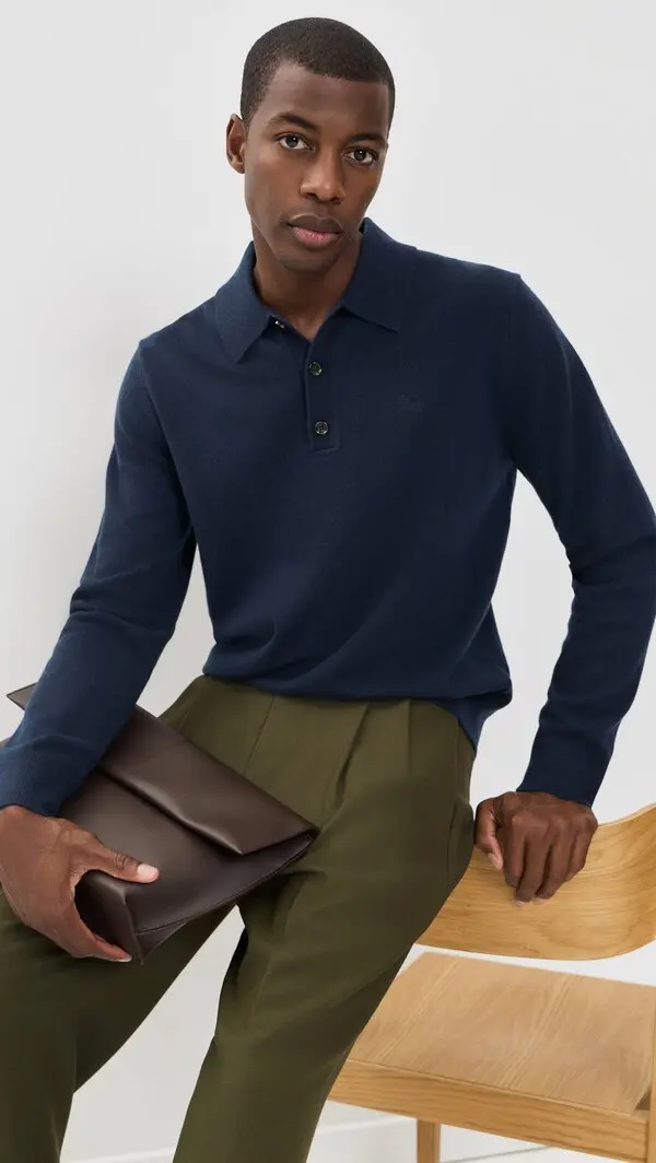 Burberry Carson Luxe Cashmere Polo Sweater