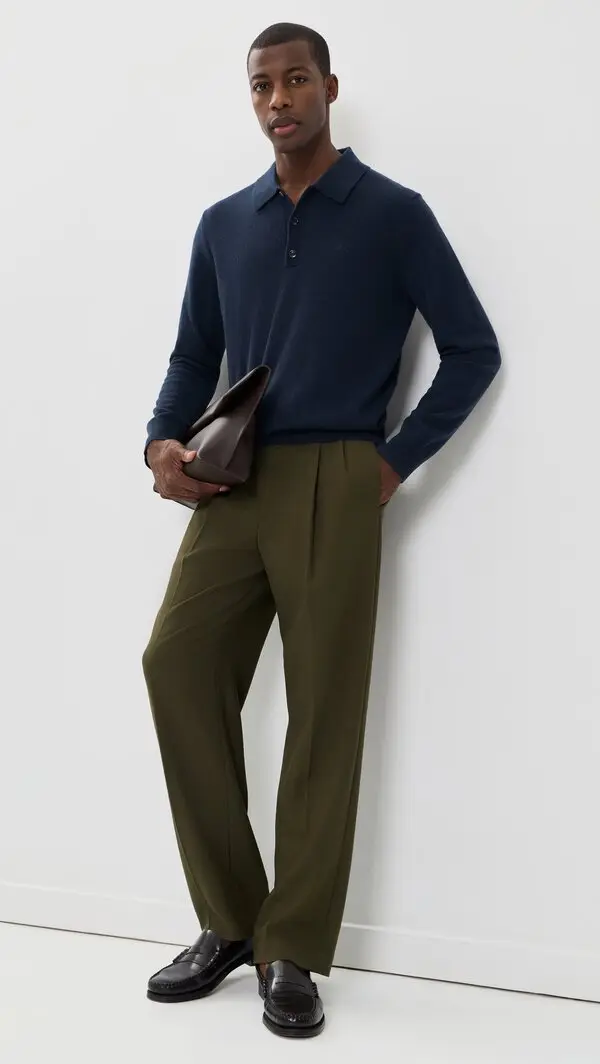 Burberry Carson Luxe Cashmere Polo Sweater