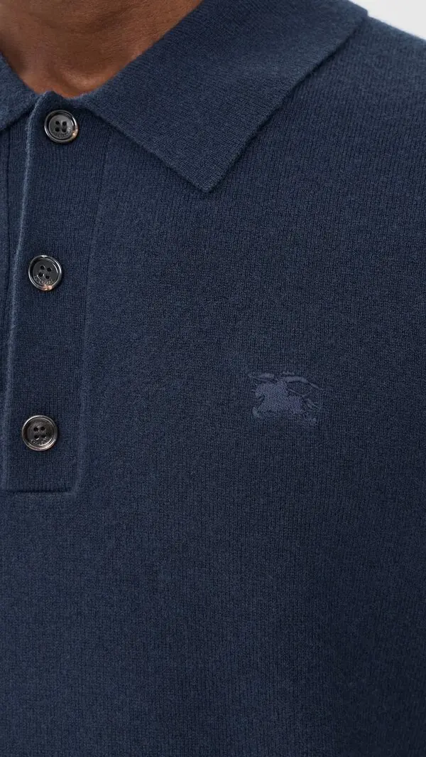 Burberry Carson Luxe Cashmere Polo Sweater