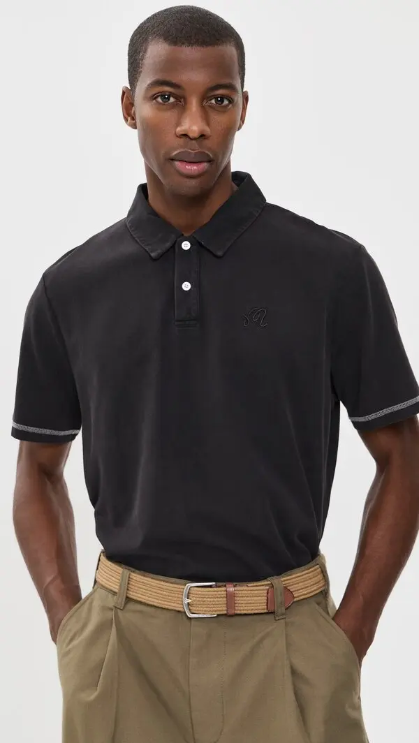 MALBON Overdyed Pique Polo