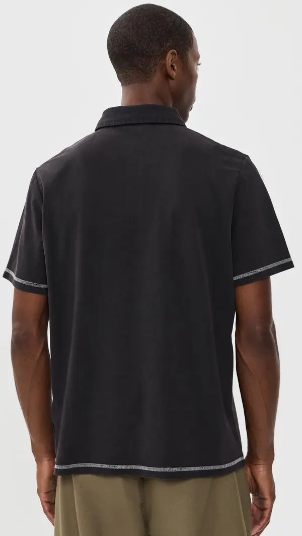 MALBON Overdyed Pique Polo