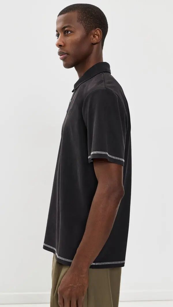 MALBON Overdyed Pique Polo