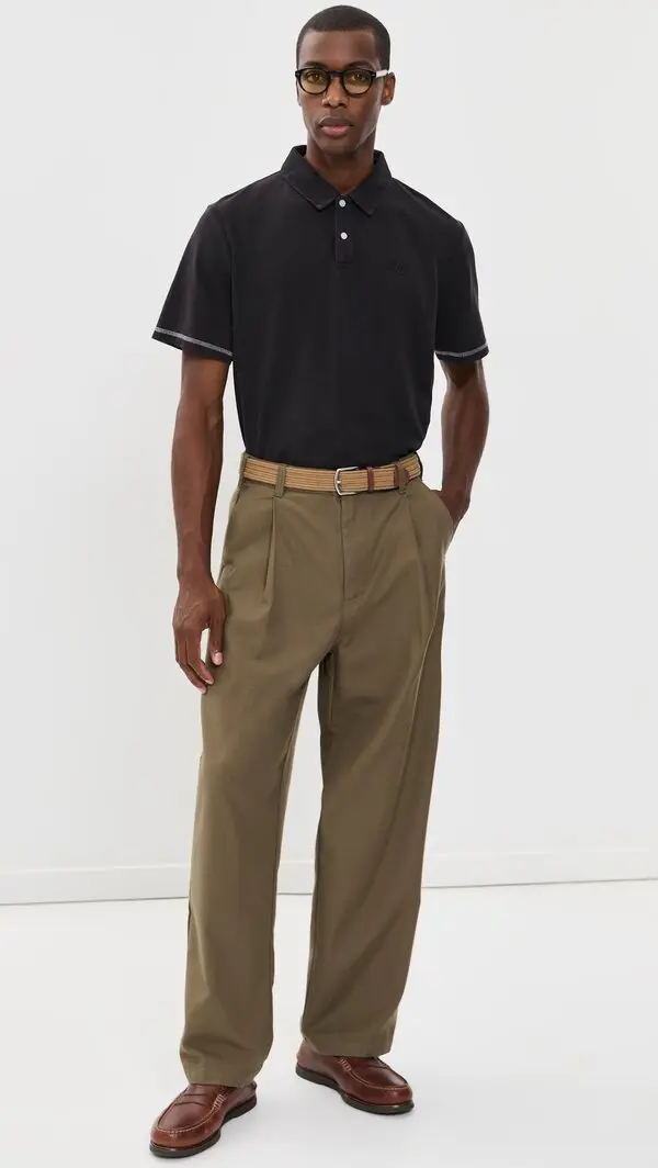 MALBON Overdyed Pique Polo