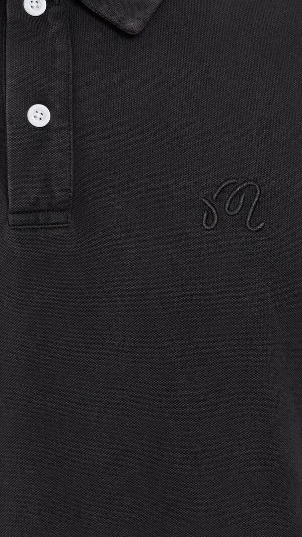 MALBON Overdyed Pique Polo