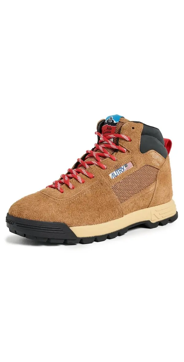 AUTRY Malga Mid Sneakers - Chestnut/red