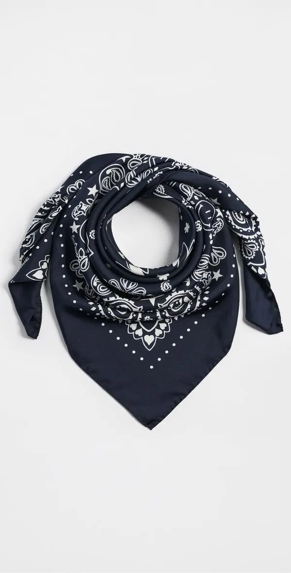 CALL IT BY YOUR NAME Silk Bandana Large - Navy