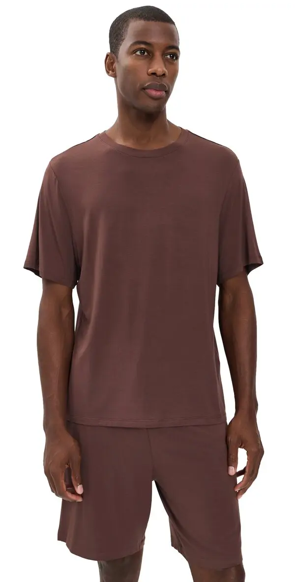 Eberjey Henry Short Pajama Set - Chocolate