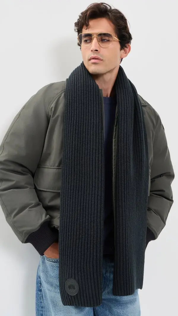 Canada Goose Cashmere Blend Rib Scarf