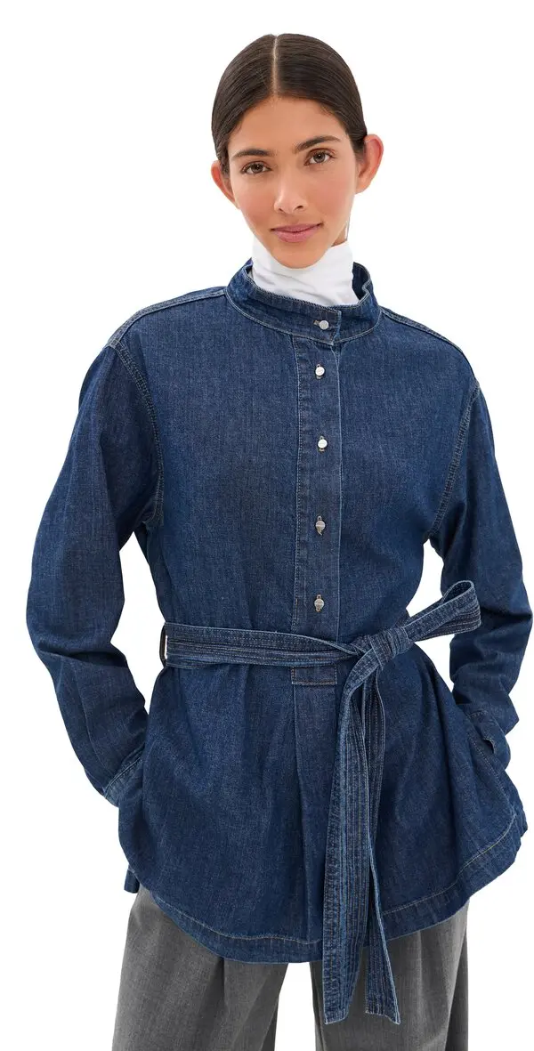 TWP Tamzin Denim Belted Top