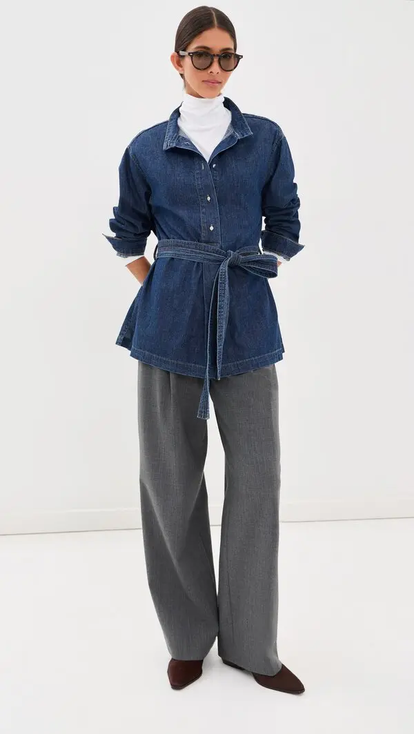 TWP Tamzin Denim Belted Top