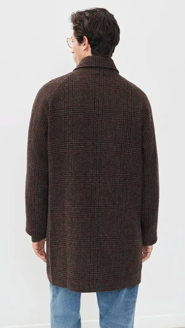 Barbour Lorden Check Wool Overcoat