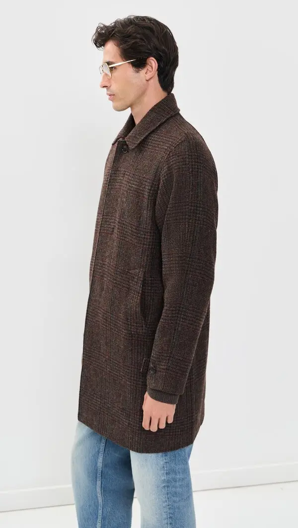 Barbour Lorden Check Wool Overcoat