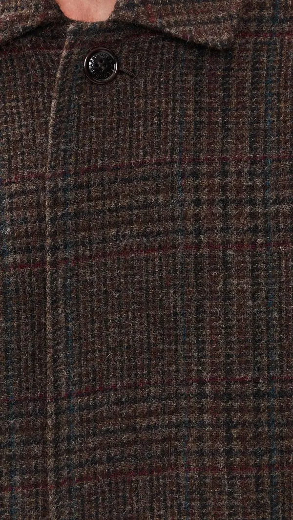 Barbour Lorden Check Wool Overcoat