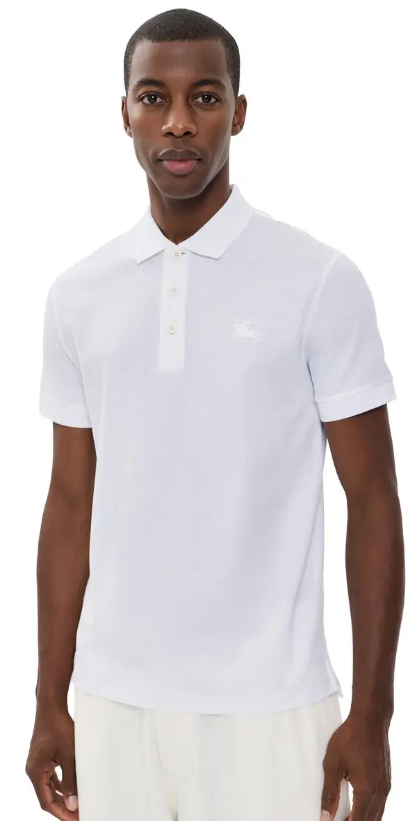 Burberry Eddie Cotton Polo Shirt - White