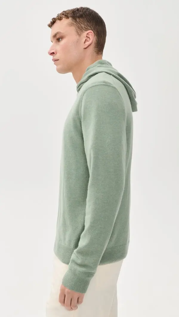 Rlx Ralph Lauren Washable Cashmere Hoodie - Fern Green Heather