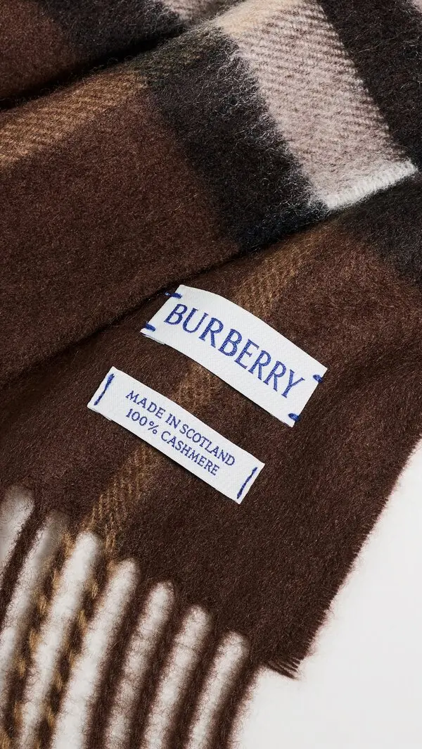 Burberry Giant Check Cashmere Scarf