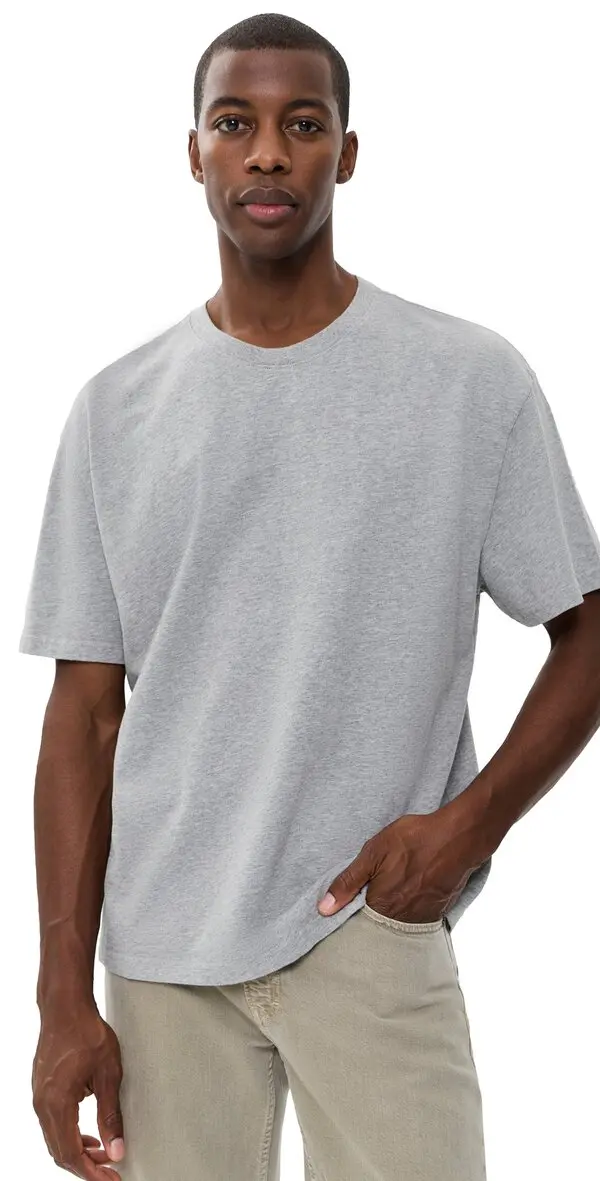 Marine Layer Relaxed Cloud 9 Sueded Jersey Tee - Heather Grey