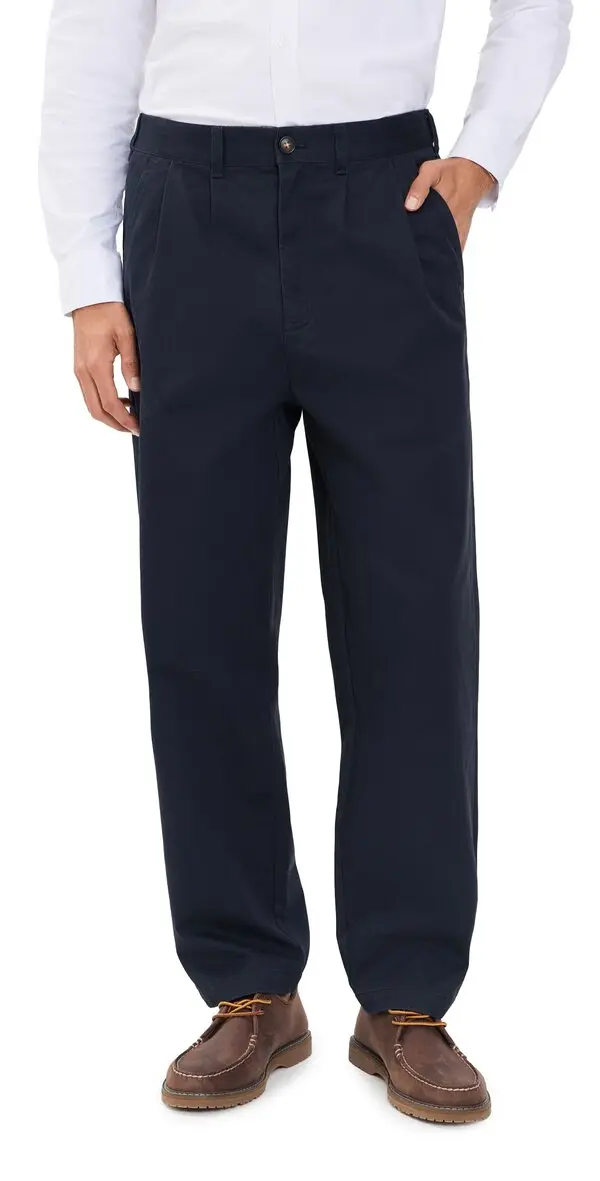 Barbour Yorklane Pleated Twill Trousers