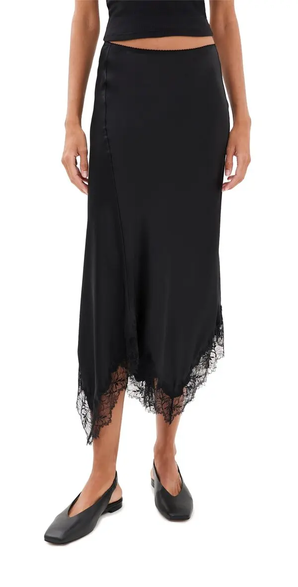 Sablyn Keri Paneled Bias Skirt - Black