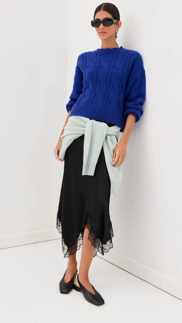 Sablyn Keri Paneled Bias Skirt - Black