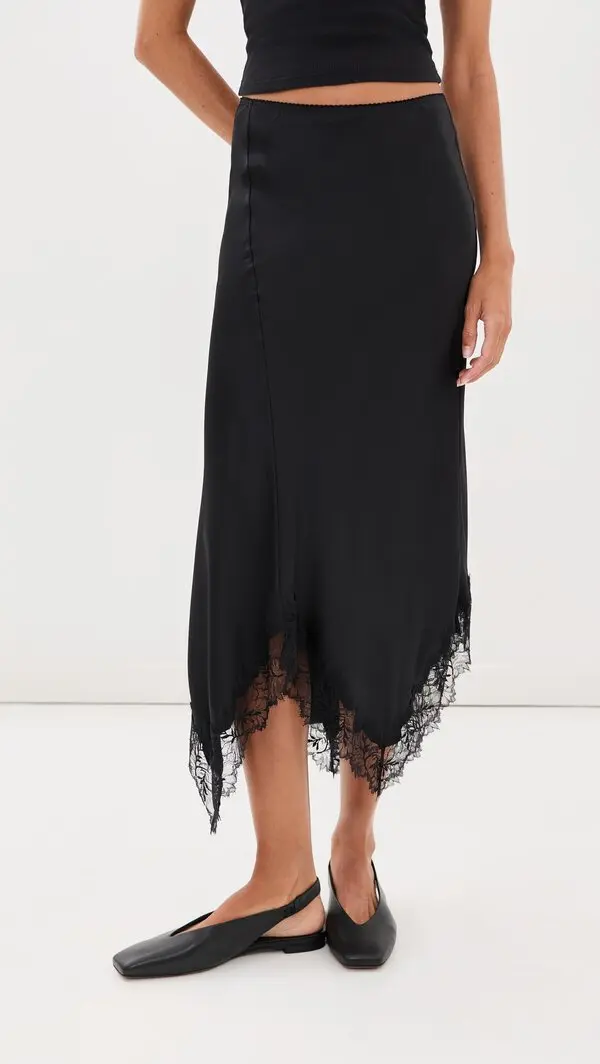 Sablyn Keri Paneled Bias Skirt - Black