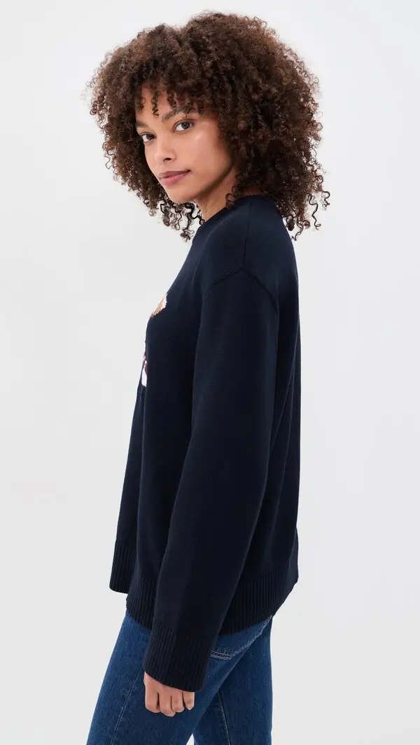 ROWING BLAZERS Cotton Terrier Dog Intarsia Knit Sweater