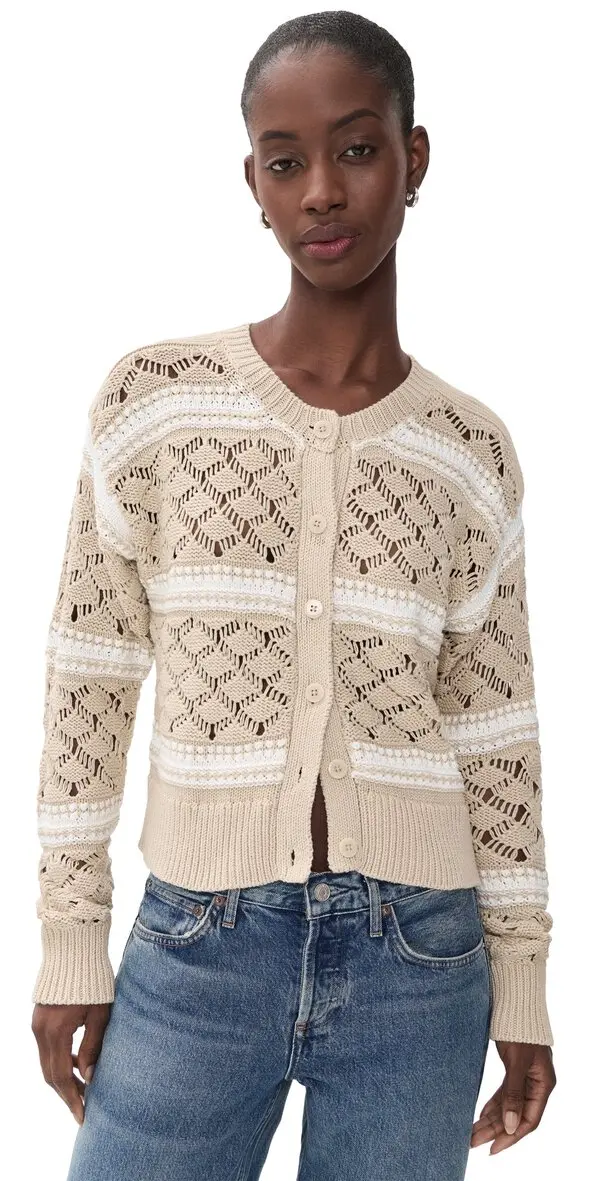 Splendid Bennett Cardigan - Wheat/shell