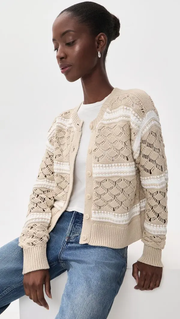 Splendid Bennett Cardigan - Wheat/shell