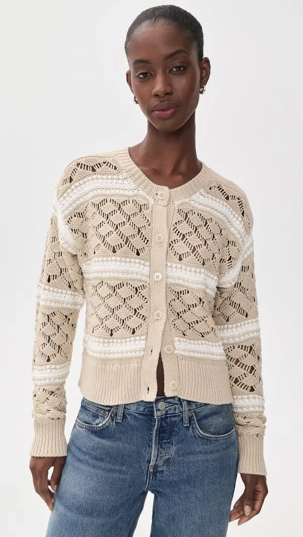 Splendid Bennett Cardigan - Wheat/shell