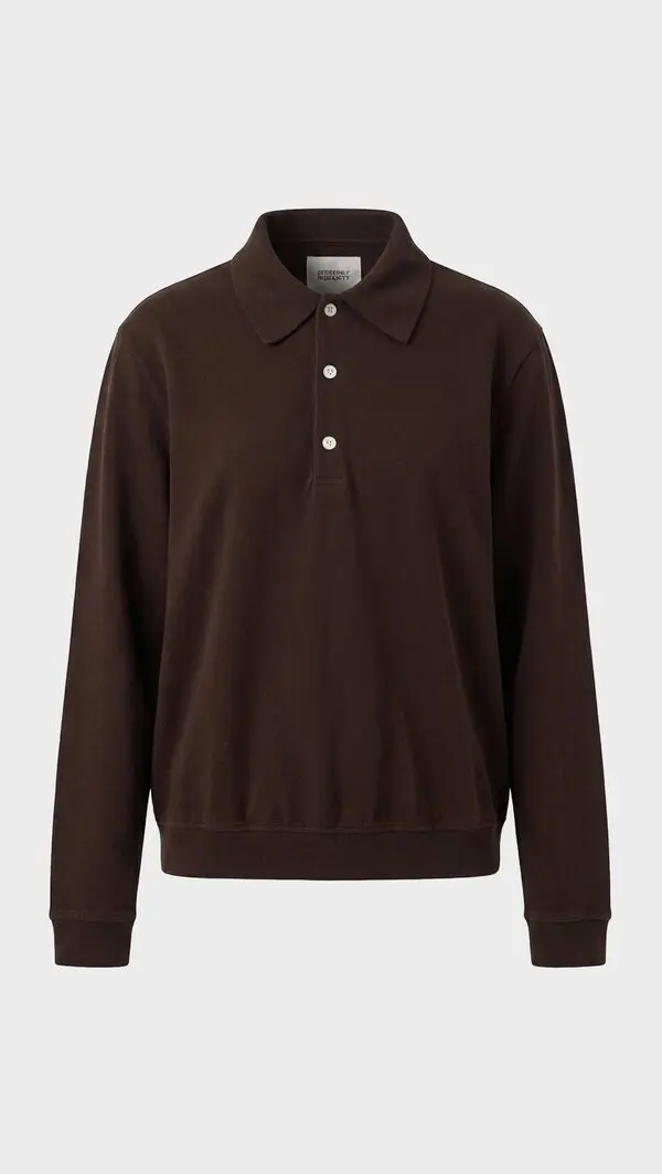 Citizens Of Humanity Long Sleeve Banded Polo Shirt