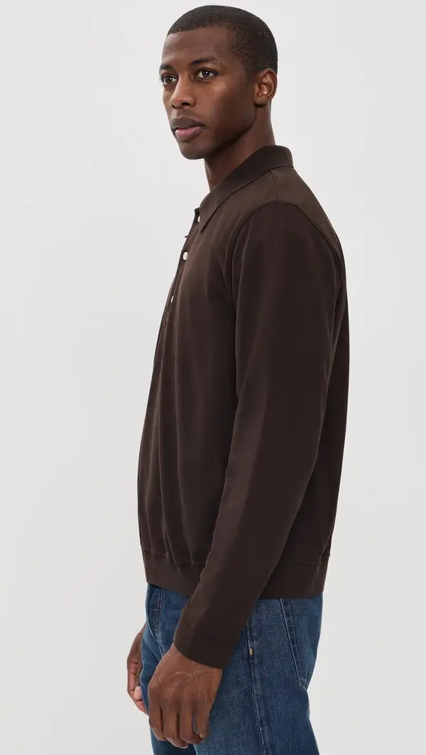 Citizens Of Humanity Long Sleeve Banded Polo Shirt