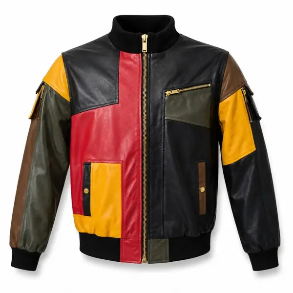 ZASTASTUDIO Artifact Theory Leather Bomber Jacket A - Black
