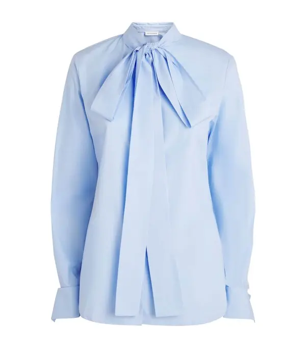 7 For All Mankind Cotton Tie-detail Shirt - Blue