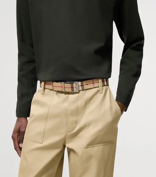 Burberry Reversible Check Belt