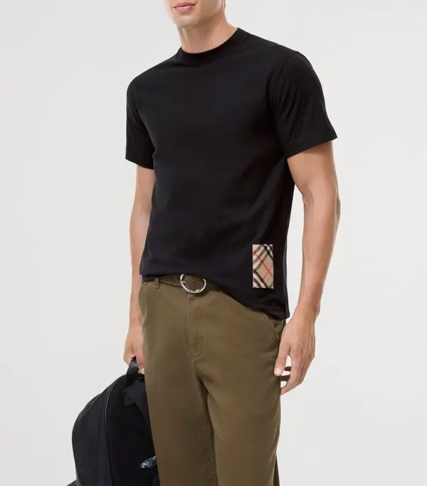 Burberry Cotton Check-patch T-shirt